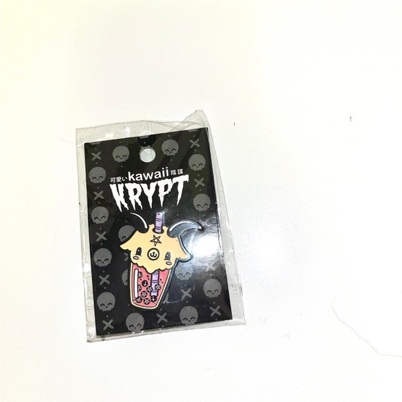Accessories | Kawaii Baphomet Evil Boba Tea Enamel Pin | Poshmark
